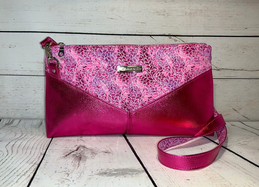Raspberry Pink Vinyl Fabric Shoulder Bag - Etsy