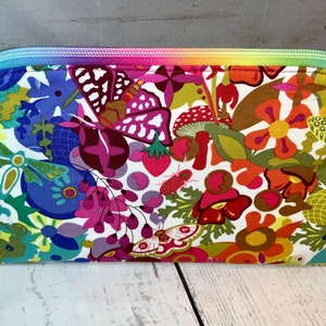 Floral Rainbow Zipper Pouch - Etsy