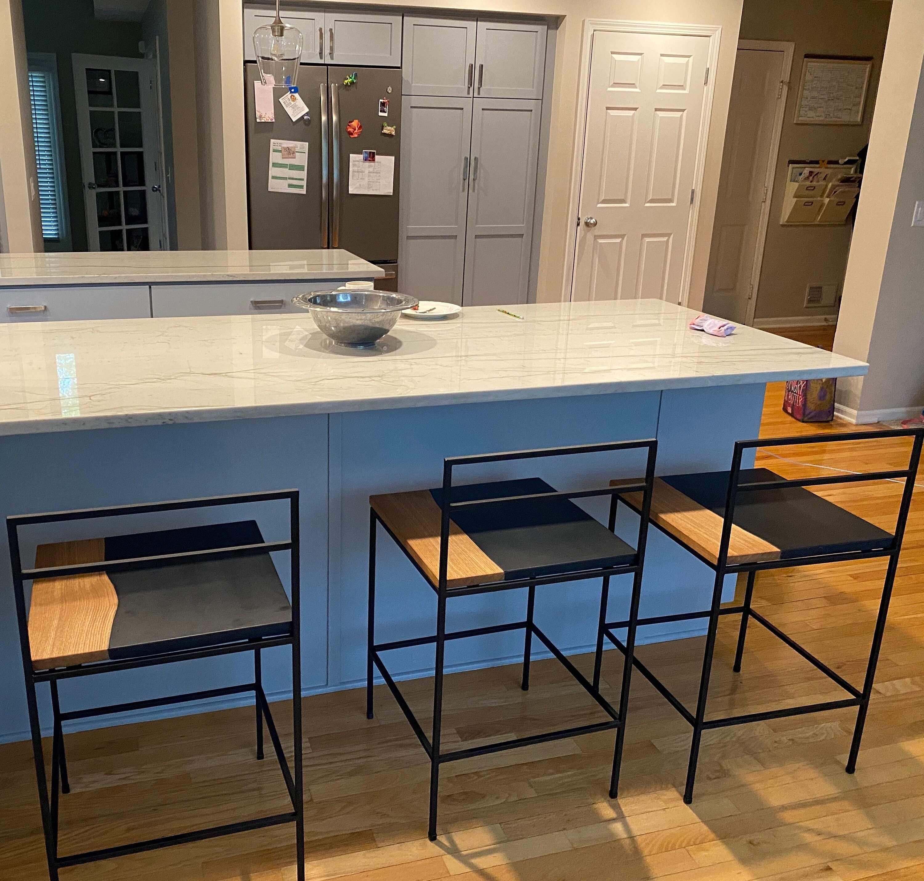 18 Wide Comfort Seat Rustic Modern Bar Stool Live Edge - Etsy