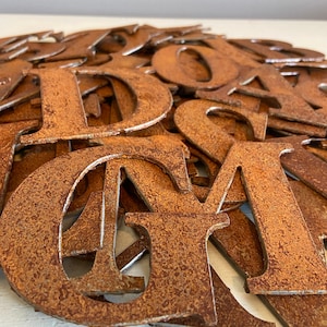 Metal Rustic Letters 3 & 4 Inch | Great for Nursery Decor | DIY Signs ...