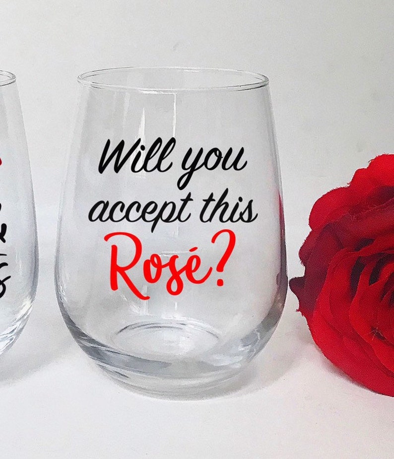 Will You Accept This Rose Bachelor Wine Glass Bachelor - Etsy