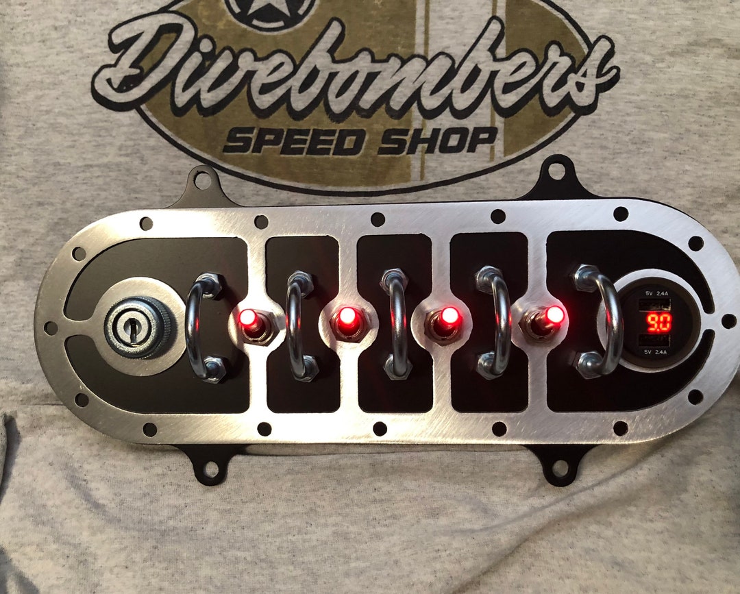 Bomber Style Flush Mount Switch Panel With Igntion Switch, Usb, 4 LED ...