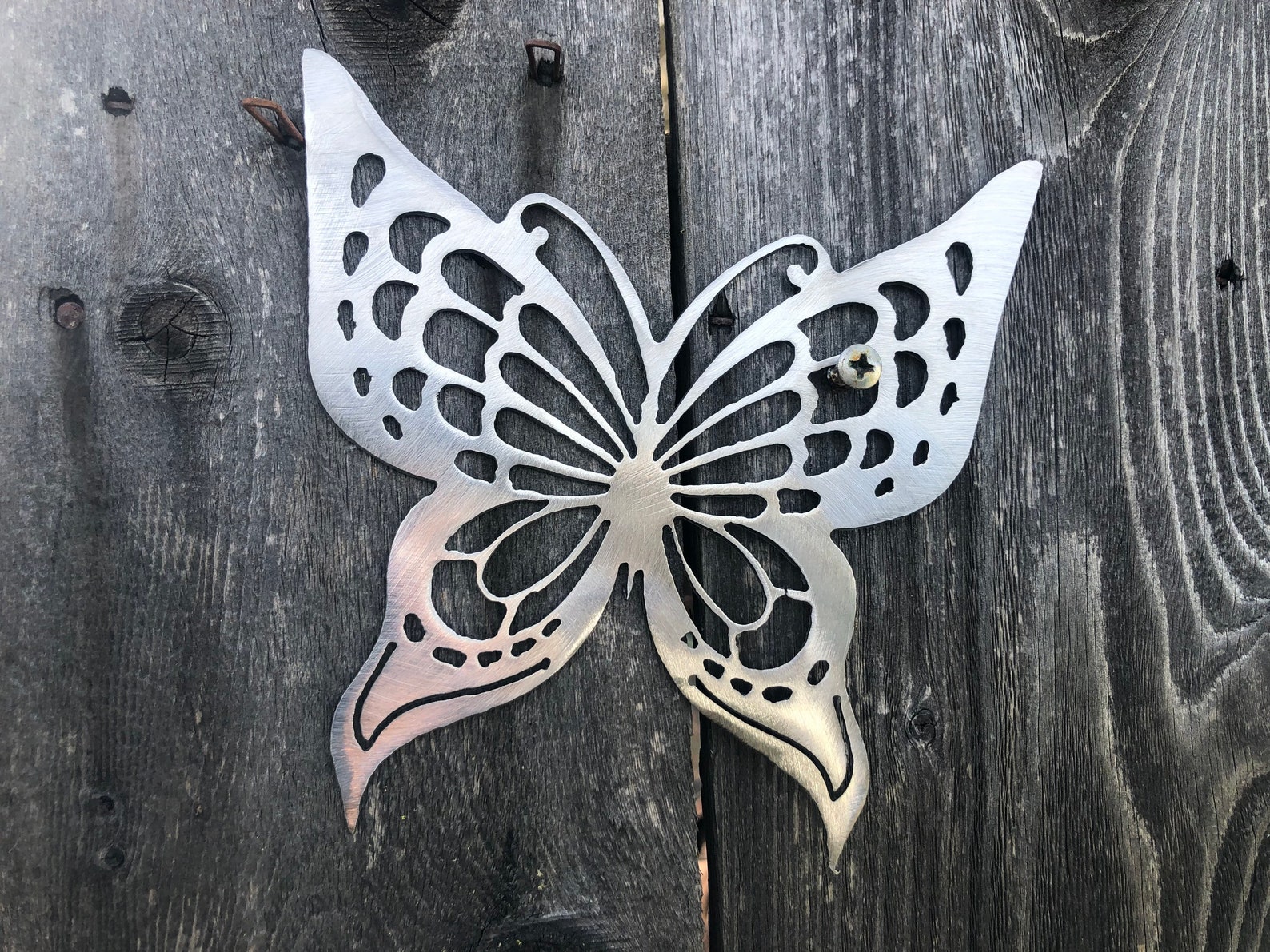 Butterfly Metal Wall Art Outside Garden Gift - Etsy