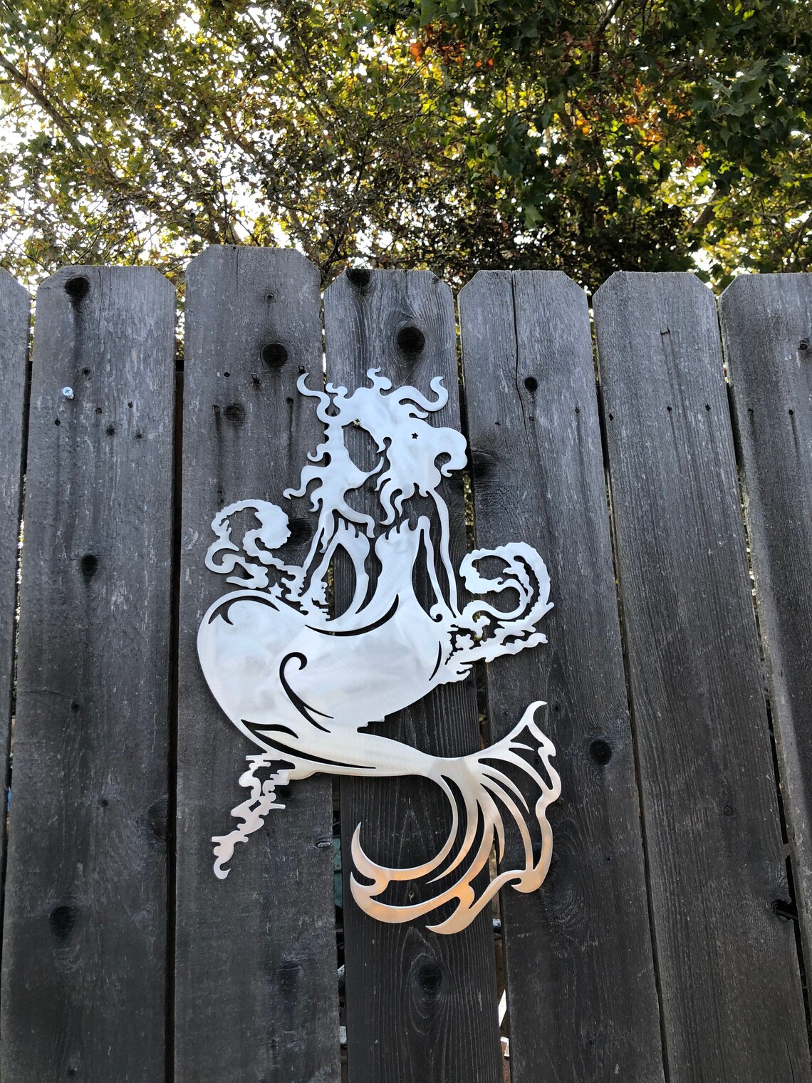 Mermaid in the Sea Metal Wall Art | Etsy