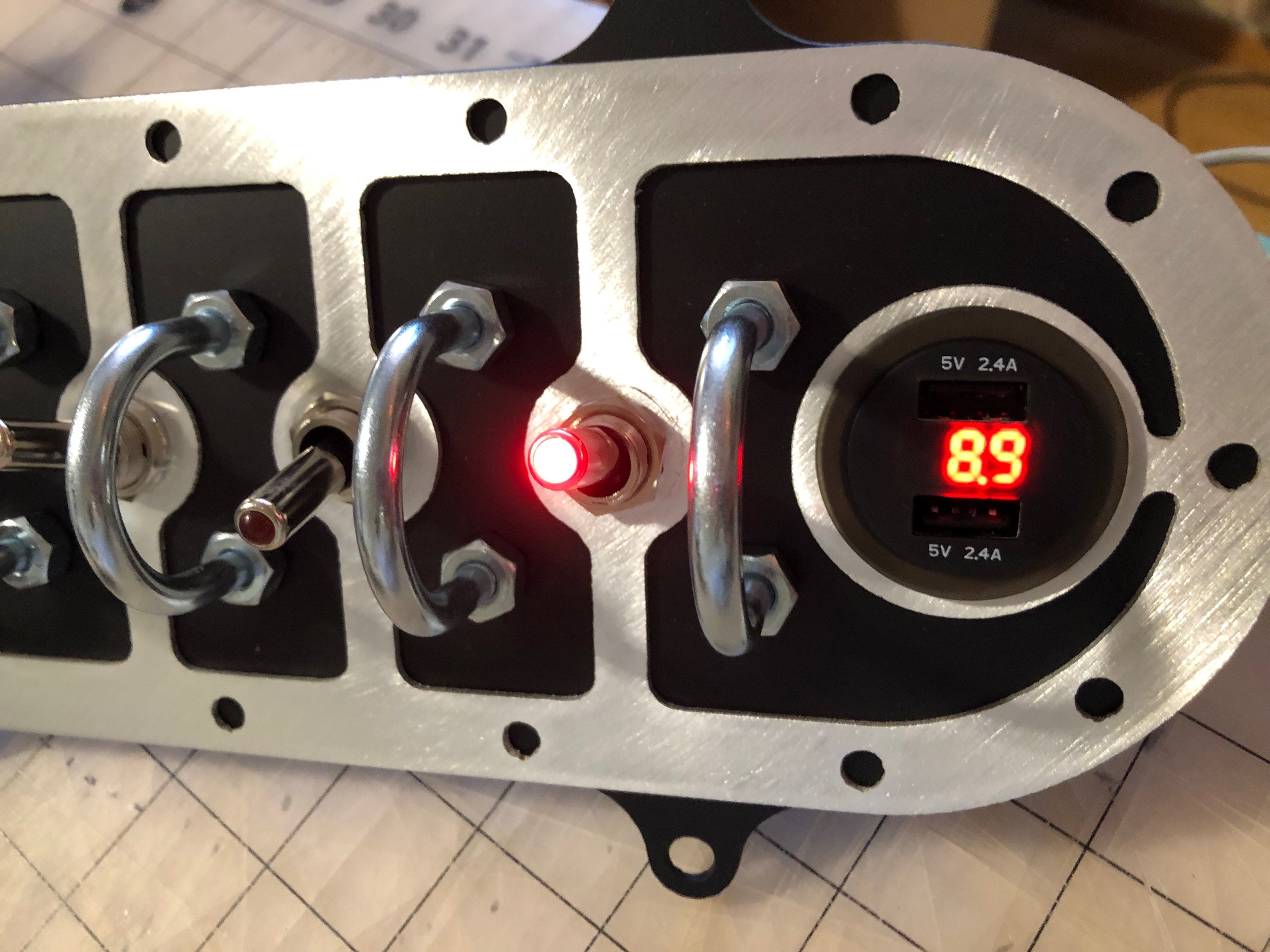 Aircraft Style Flush Mount Switch Panel With Igntion Switch - Etsy