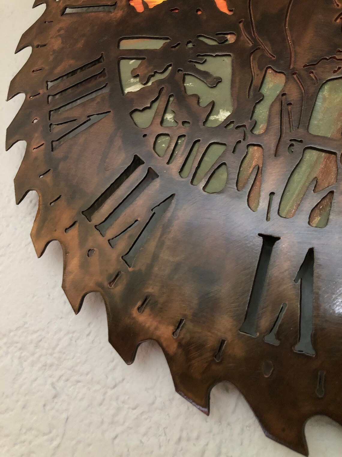 Elk clock Rustic copper coated | Etsy