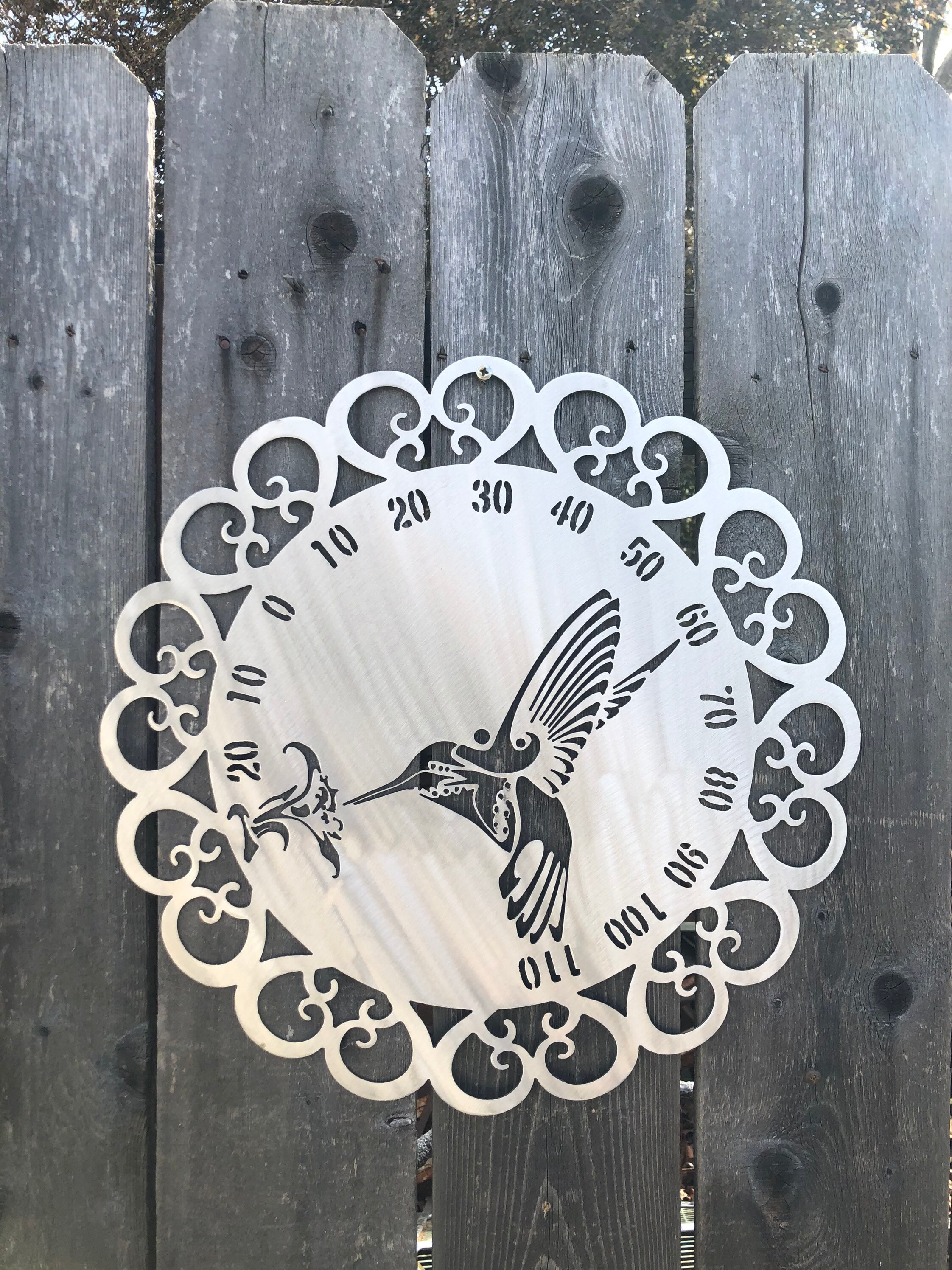 Hummingbird Metal Wall Clock Rustic Copper Coated Mothers Day | Etsy