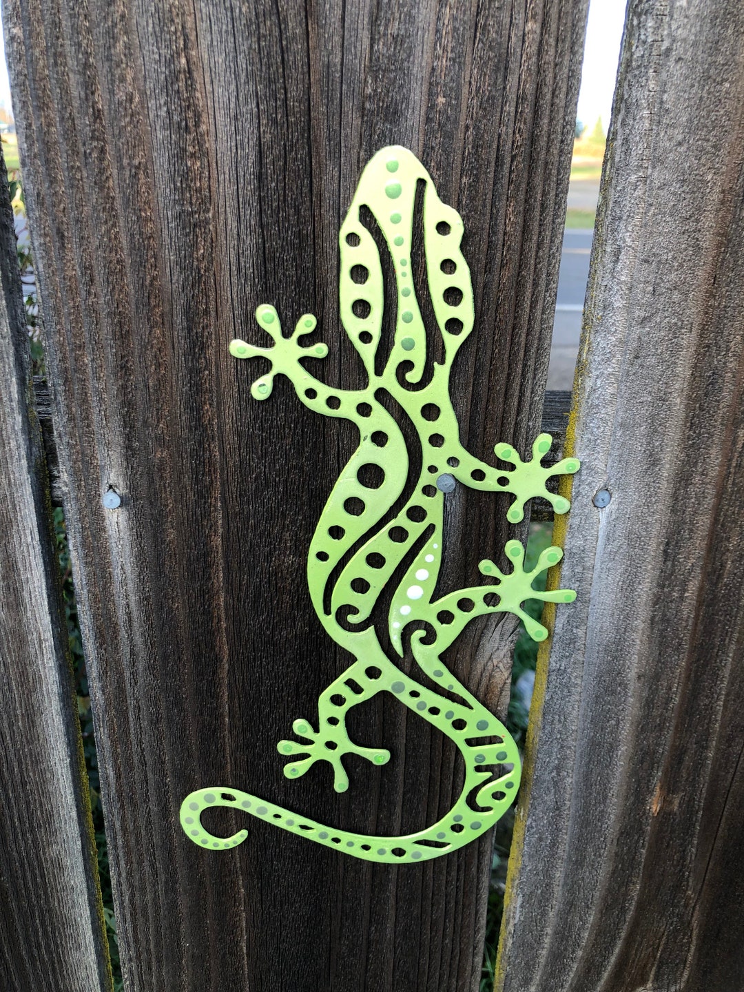 Gecko Lizard Metal Wall Art Outdoor Garden Wall Hanging Gift - Etsy