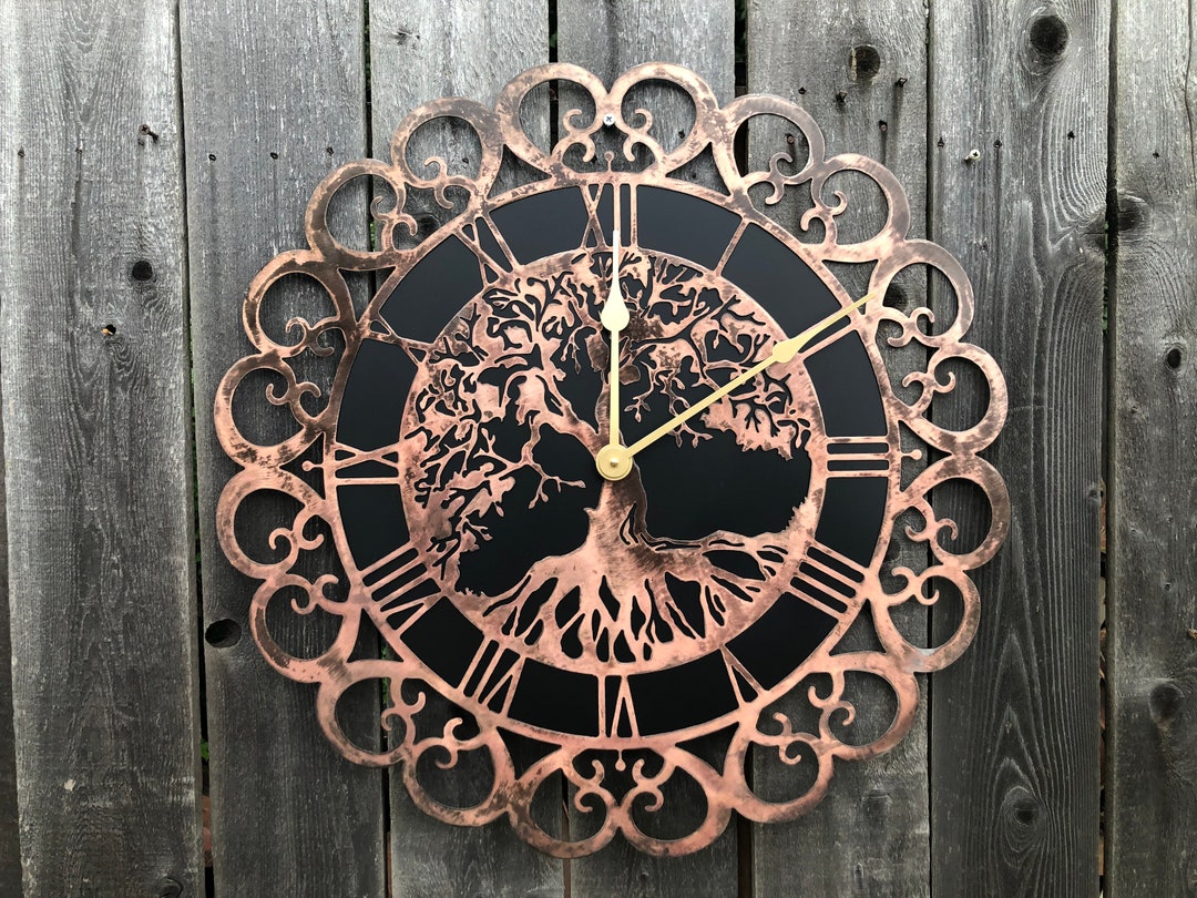 Large 24” Tree of Life Clock - Etsy