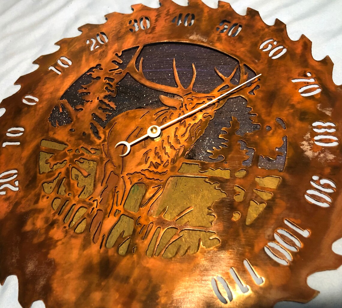 Elk thermometer rustic copper indoor Outdoor | Etsy