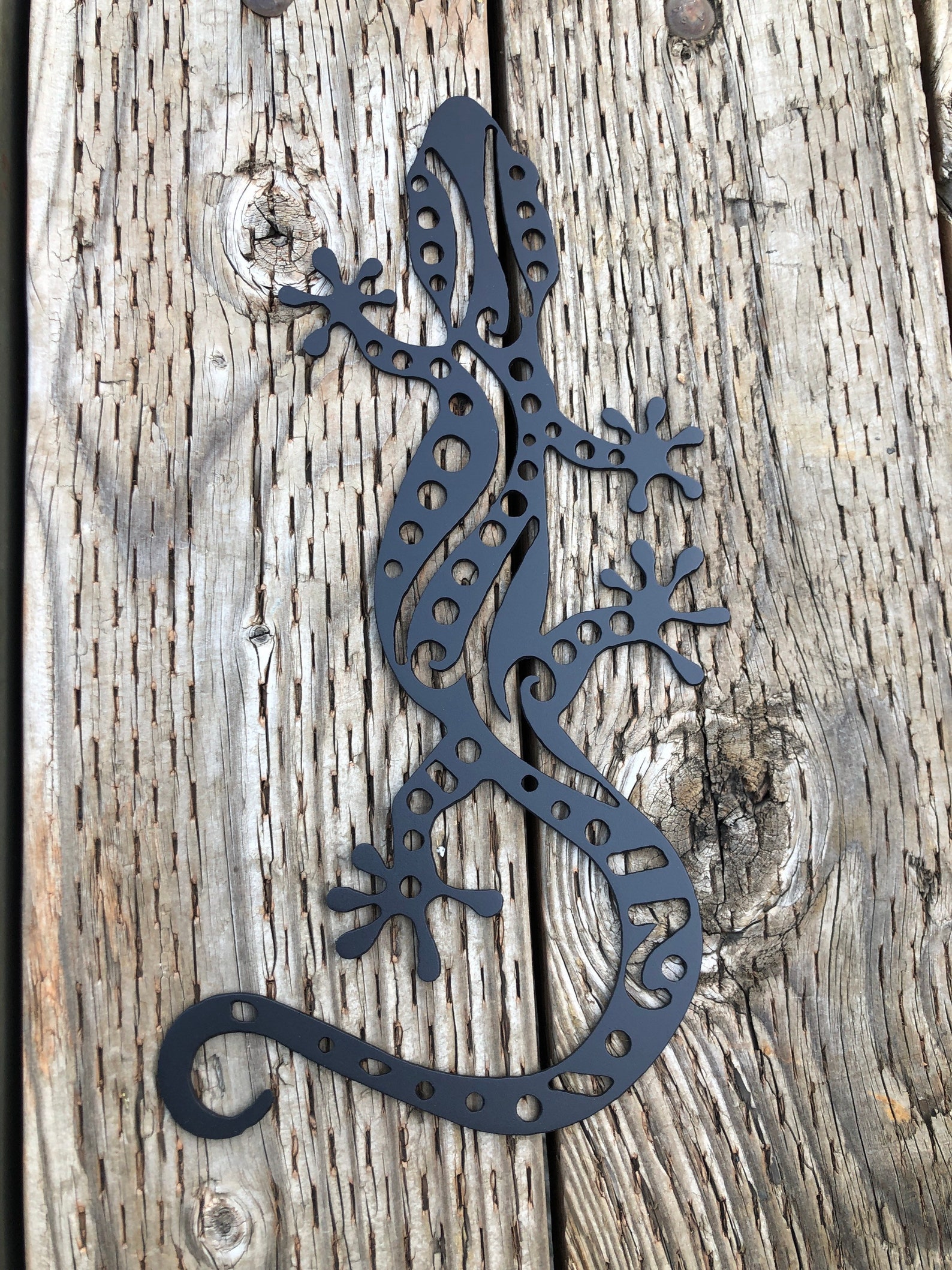 Gecko Lizard Metal Wall Art Outdoor Garden Wall Hanging Gift - Etsy