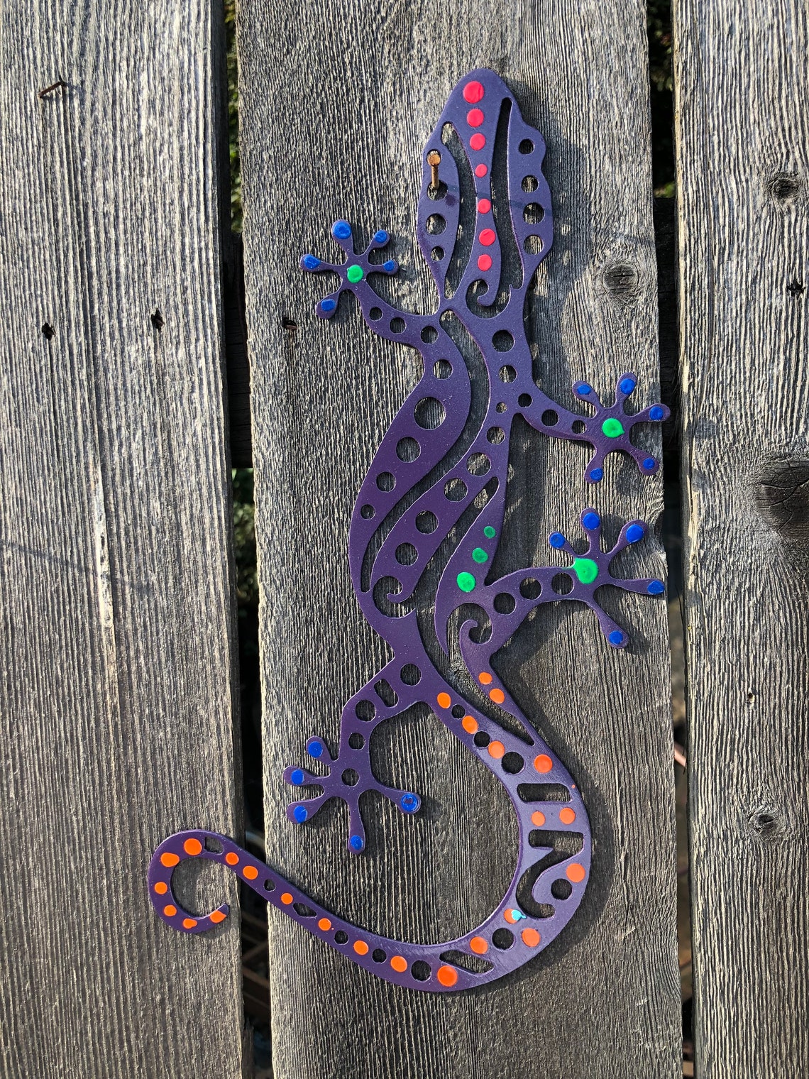 Gecko Lizard Metal Wall Art Outdoor Garden Wall Hanging Gift - Etsy