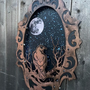 Raven Midnight Copper Light up Light Wall Decor. - Etsy