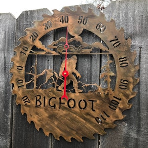Bigfoot Saw Blade Thermometer Rustic Copper Wall Decor - Etsy