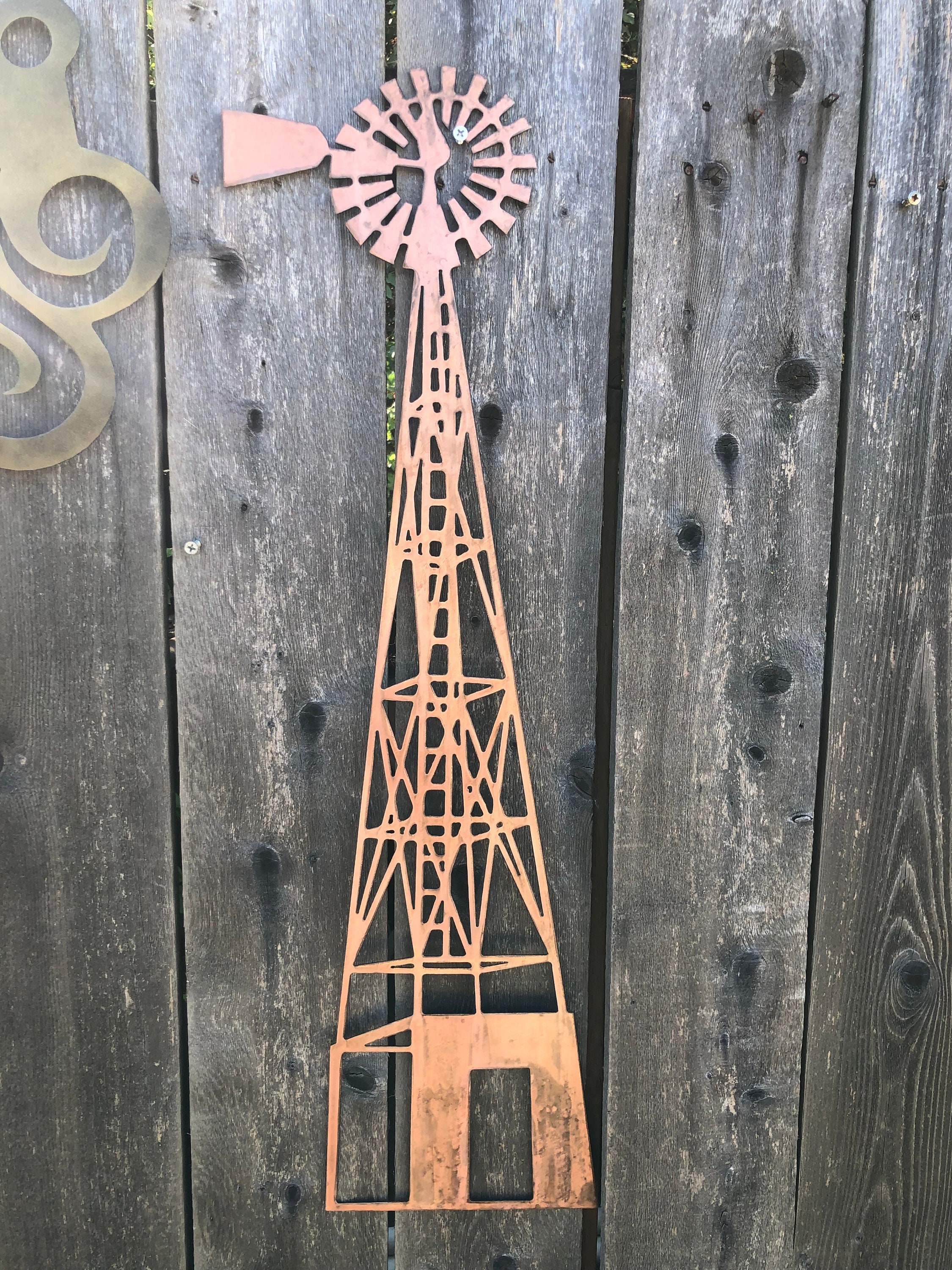 Windmill Rustic Copper Coated Metal Wall Art /home Decor/life on the ...