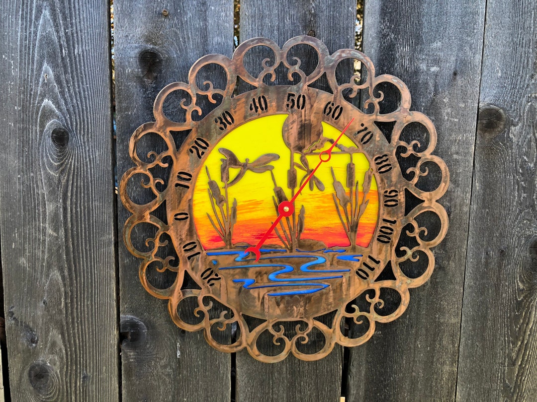 Dragonfly in Pond Thermometer. Indoor Outdoor, Mother’s Day Gift - Etsy