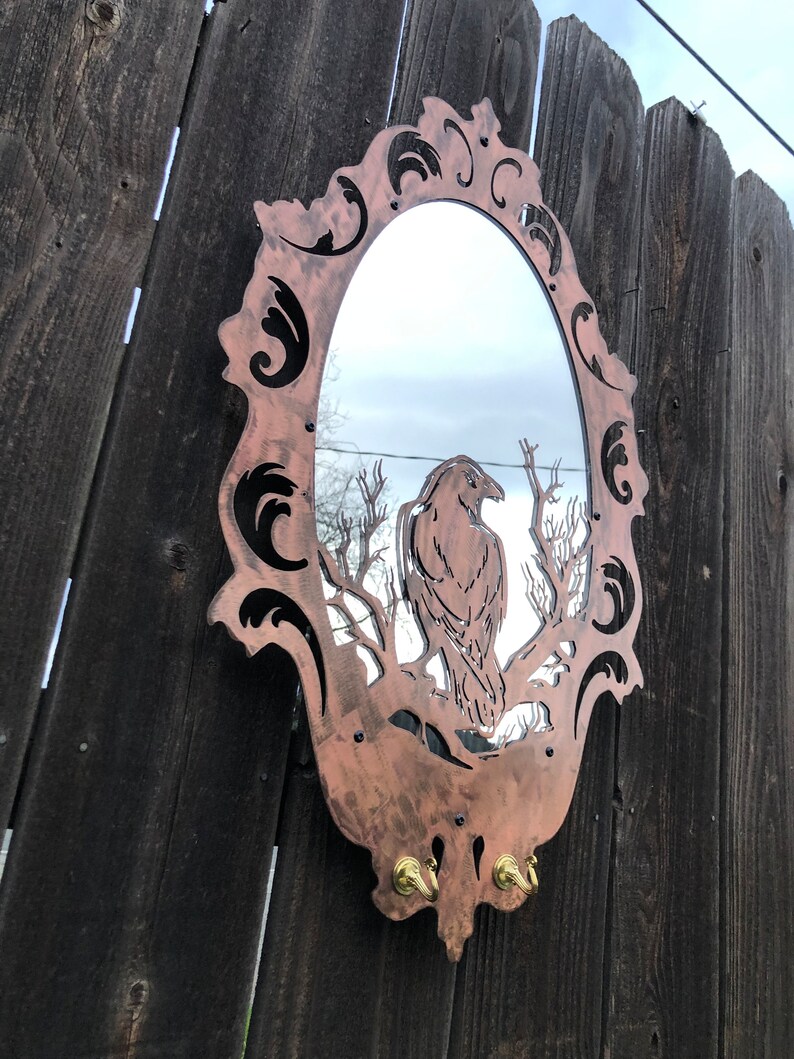 Raven Mirror Wall Decor.gothic Bathroom Mirror - Etsy