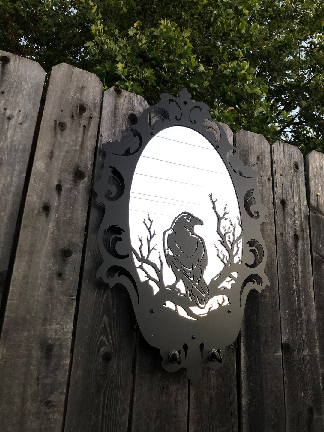 Raven Mirror Wall Decor.gothic Bathroom Mirror - Etsy