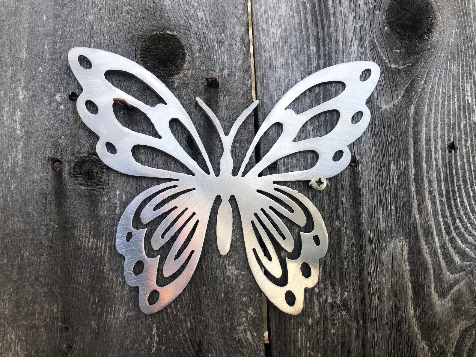 Butterfly Metal Wall Art Outside Garden Gift - Etsy