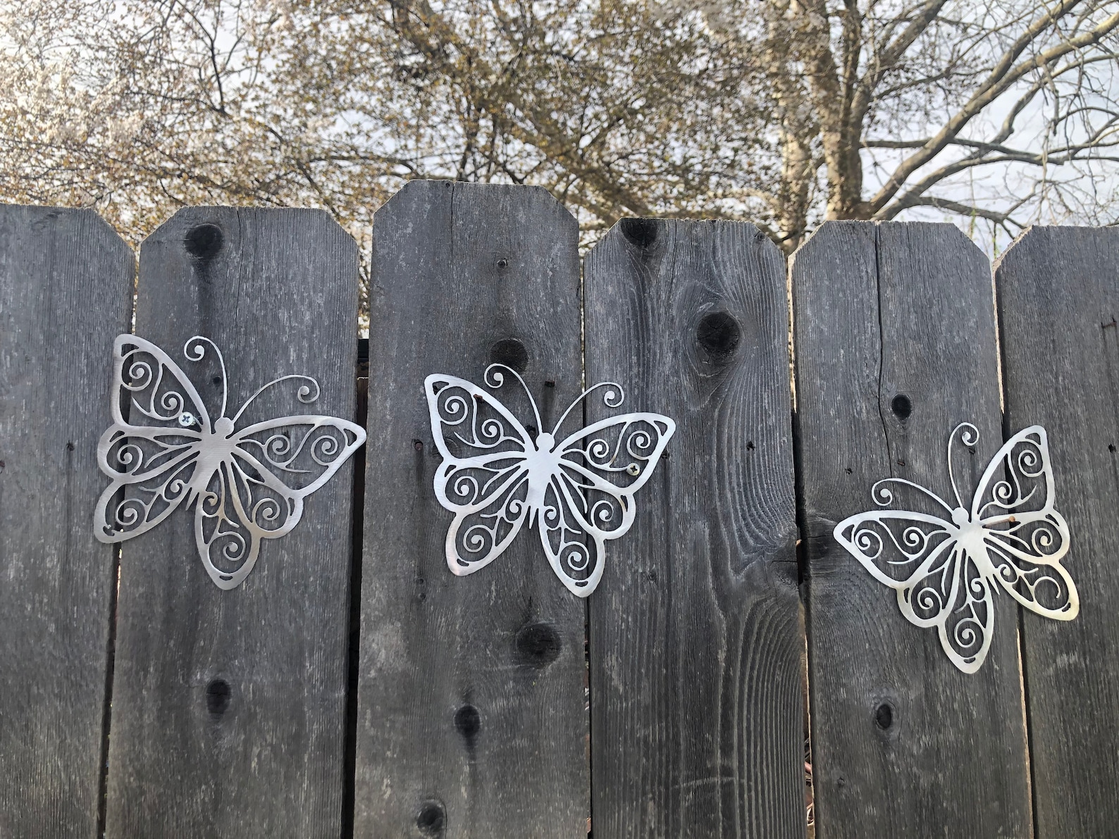 Butterfly Metal Wall Art Outside Garden Gift - Etsy