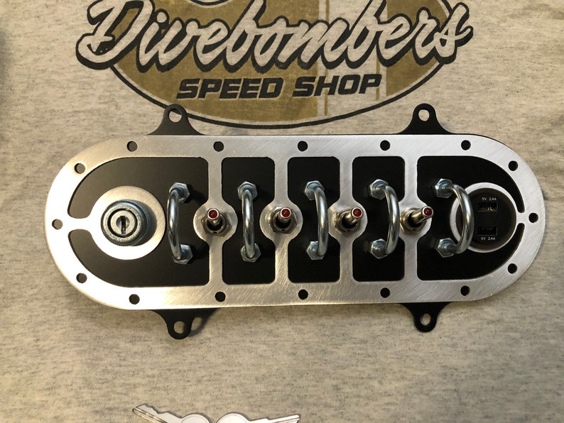 Bomber Style Flush Mount Switch Panel With Igntion Switch, Usb, 4 LED ...