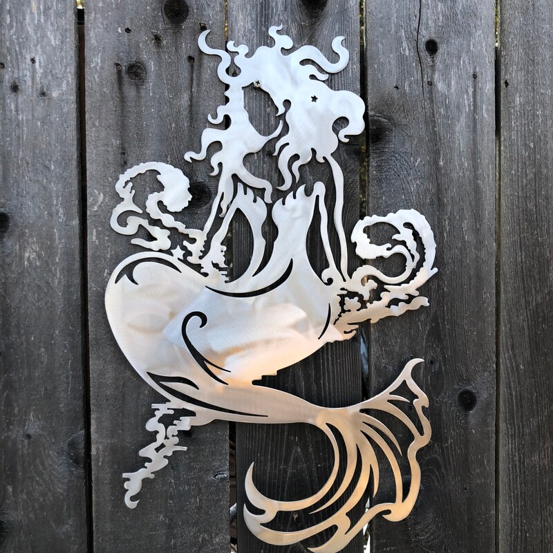 Metal Mermaid Wall Art - Etsy
