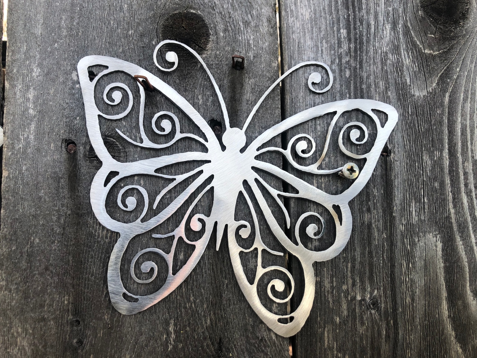 Butterfly Metal Wall Art Outside Garden Gift - Etsy