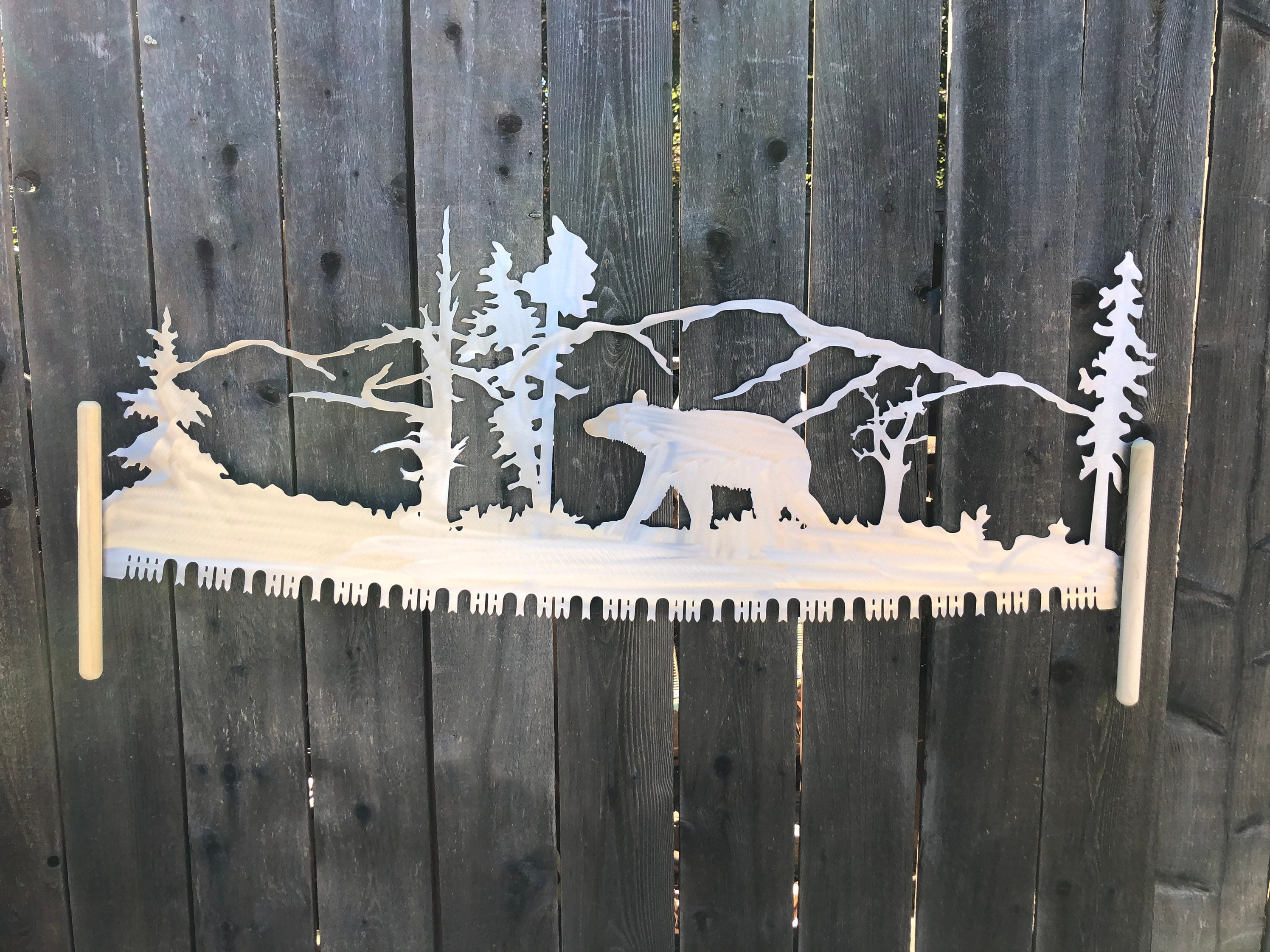 Bear Crosscut Saw Rustic Copper Coated - Etsy