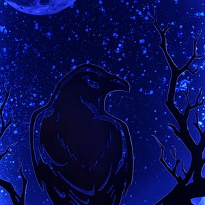 Raven Midnight Copper Light up Light Wall Decor. - Etsy