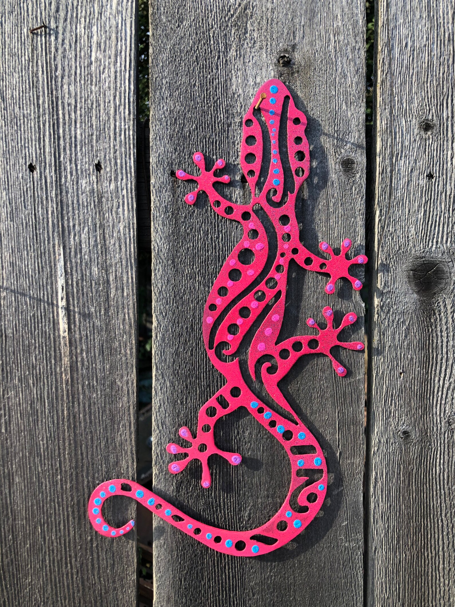 Gecko Lizard Metal Wall Art Outdoor Garden Wall Hanging Gift - Etsy