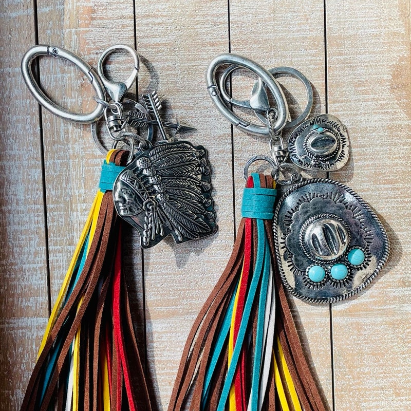 Western Keychains - Etsy