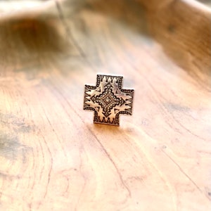 Western Burnish Silver Cross, Concho, Bar, Buffalo Coin Cuff Rings - Etsy