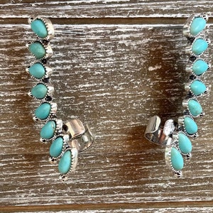 Western Turquoise Stone Color Ear Cuff - Etsy