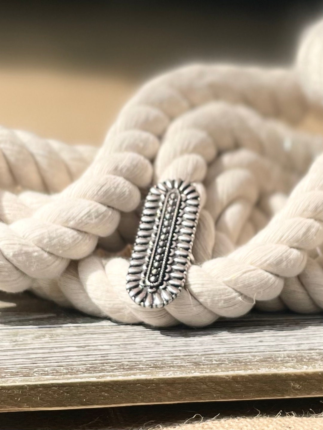 Oversized Western Ring/ Adjustable Ring/burnished Silver Ring - Etsy