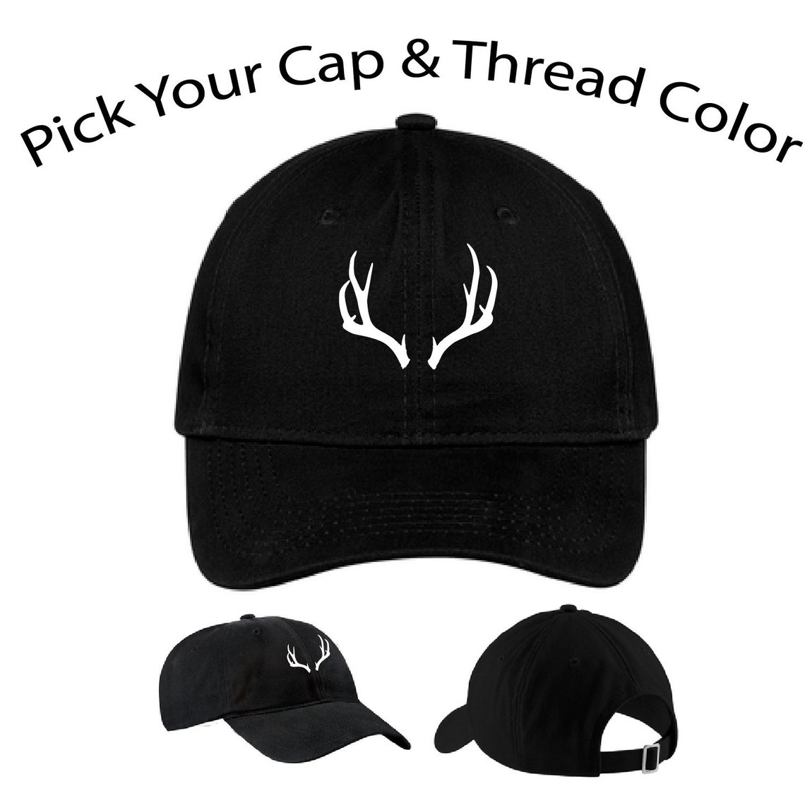 Deer Hunting Hat Deer Antler Embroidered Cap Deer Rack - Etsy