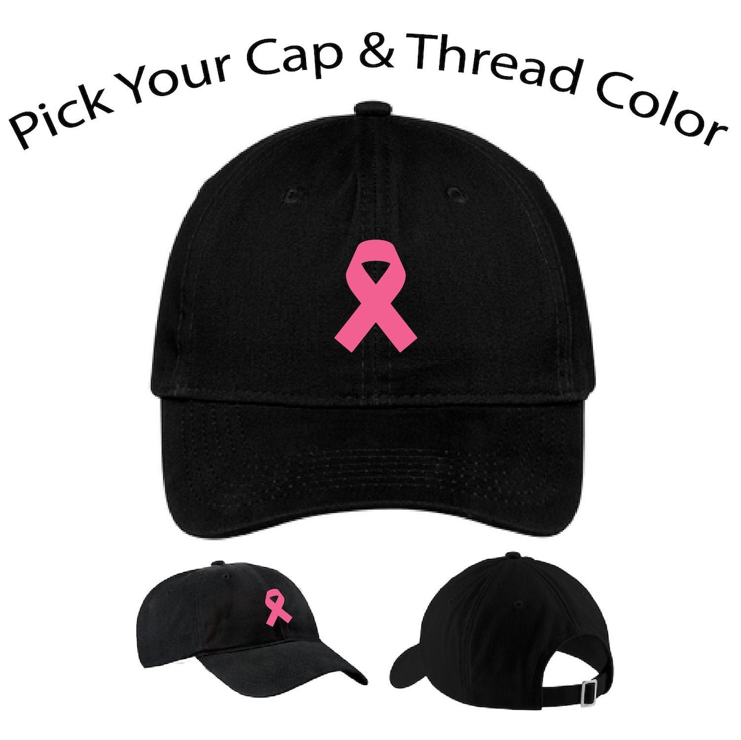 Breast Cancer Ribbbon Hat, Pink Ribbon Cap, Breast Cancer Awareness ...