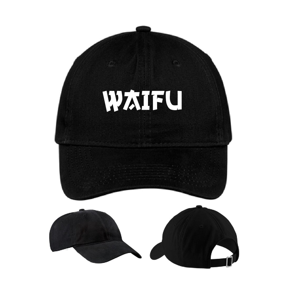 Waifu Embroidered Hat – Senpai Hat, Anime Embroidered Hat, Custom Text ...