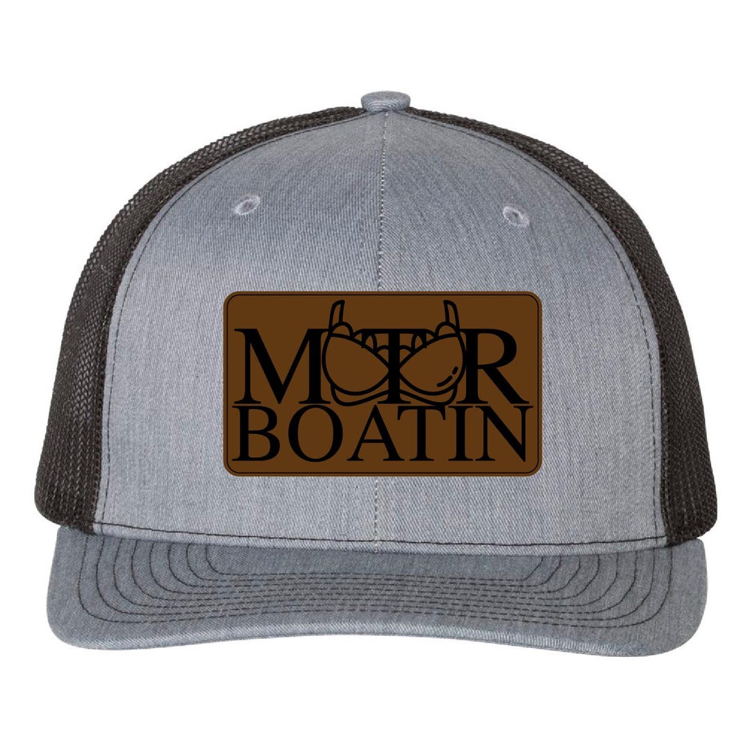 Motor Boatin, Richardson 112, Funny Leather Patch Hat, Adult Humor Hat ...