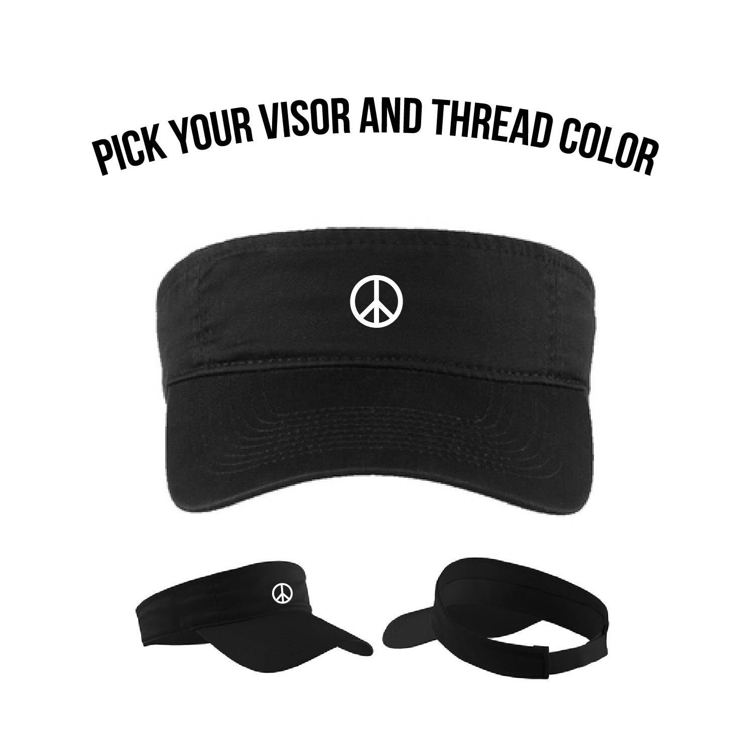 Peace Sign Visor Peace Sign Cap Visor Cap Headwear Cap | Etsy