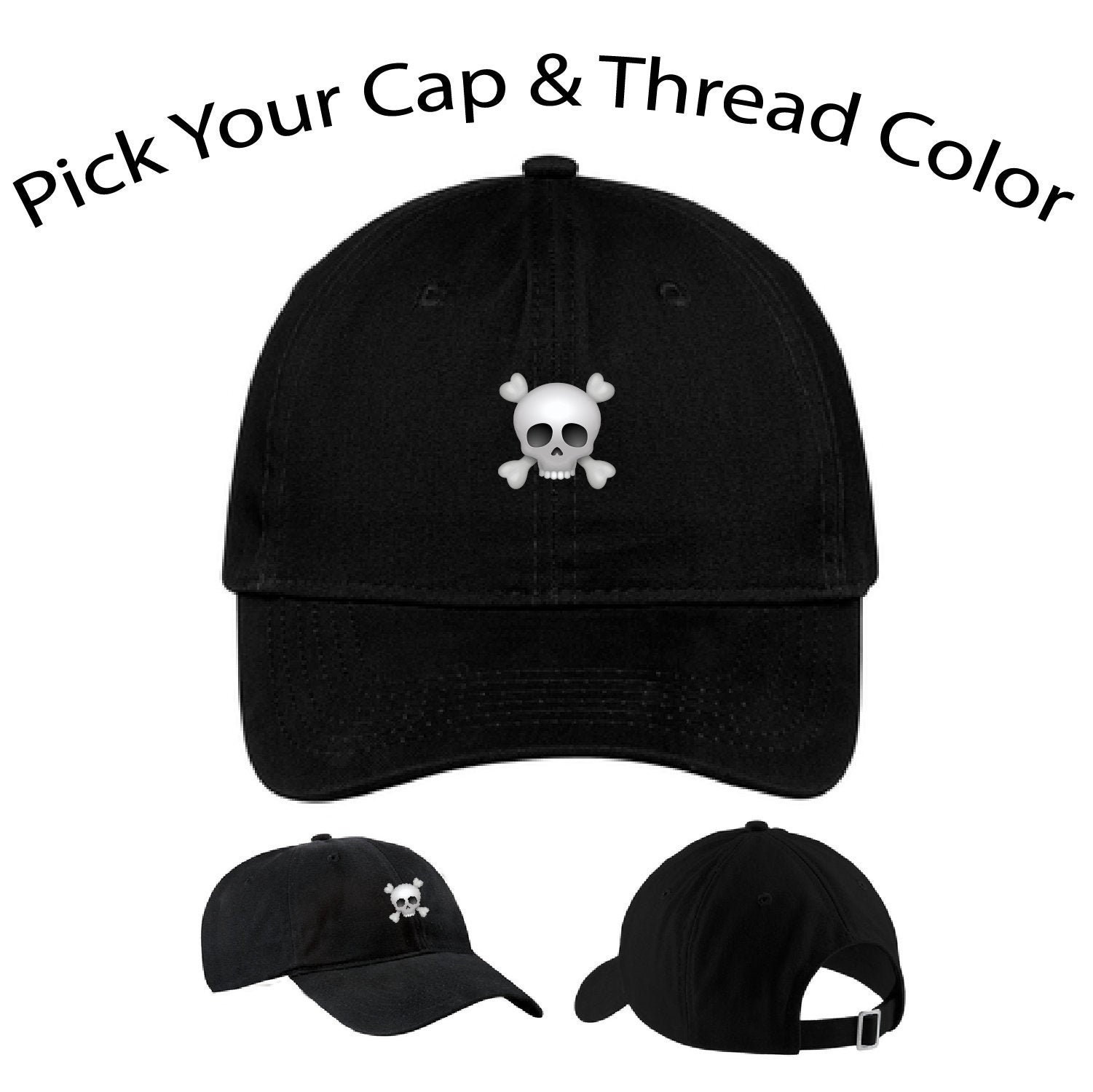 Skull and Crossbones Hat Skull and Crossbones Baseball Cap - Etsy