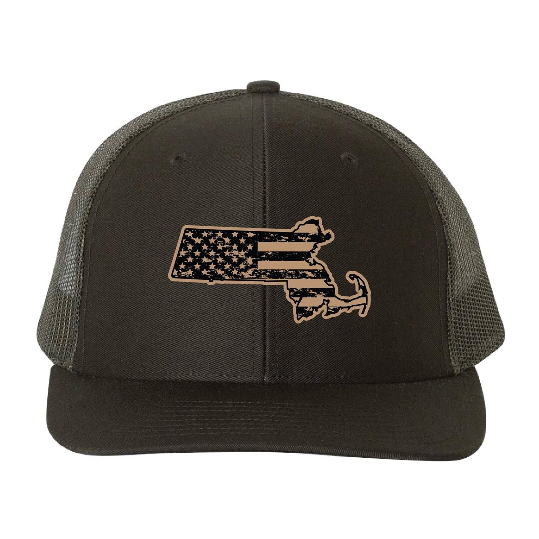 Massachusetts US Flag Hat, Richardson 112, American Flag Cap, Patriotic ...
