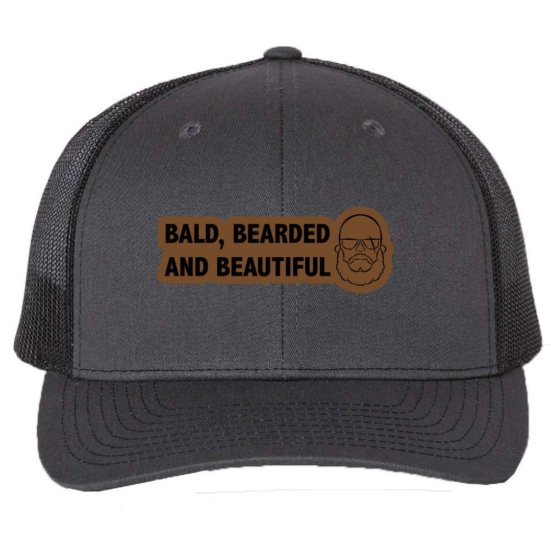 Bald Bearded and Beautiful Hat, Funny Cap, Richardson Patch Cap, Daddy ...