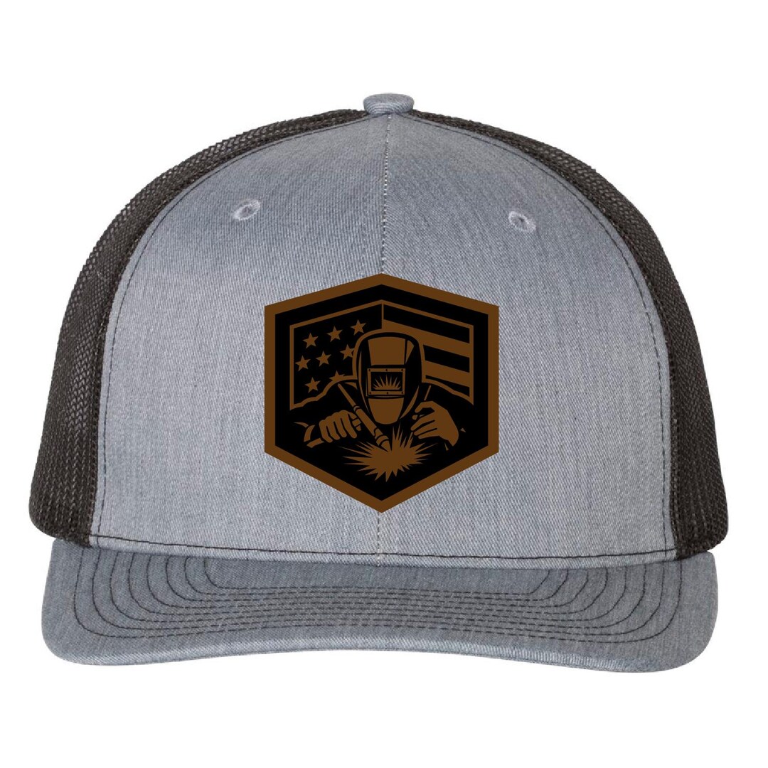 American Welder Hat, Richardson 112, Patriotic Snapback Cap, Welding ...