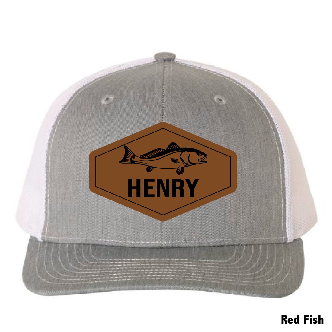 Boys Red Fish Hat, Kids Name Personalized Hat, Personalized Boy Hat, Youth Custom Hat, Boys ...