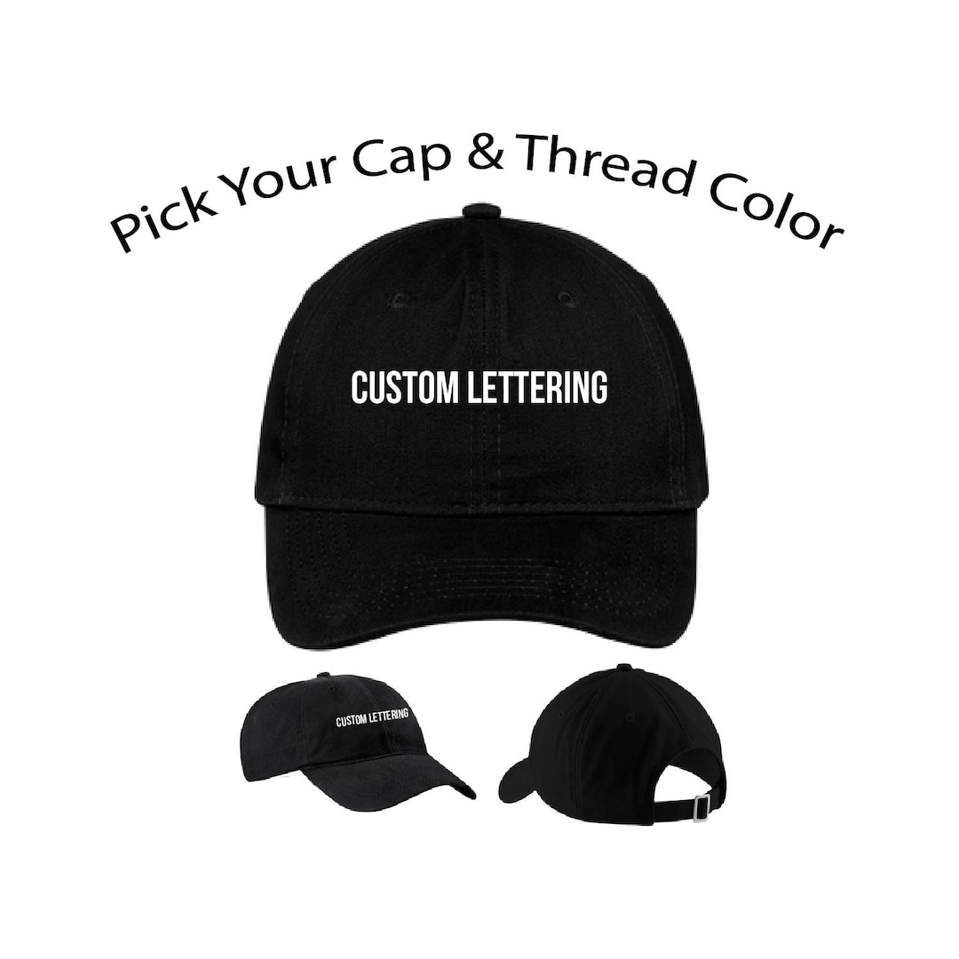 Custom Lettering Dad Cap, Custom Lettering Dad Hat, Dad Cap, Dad Hat ...