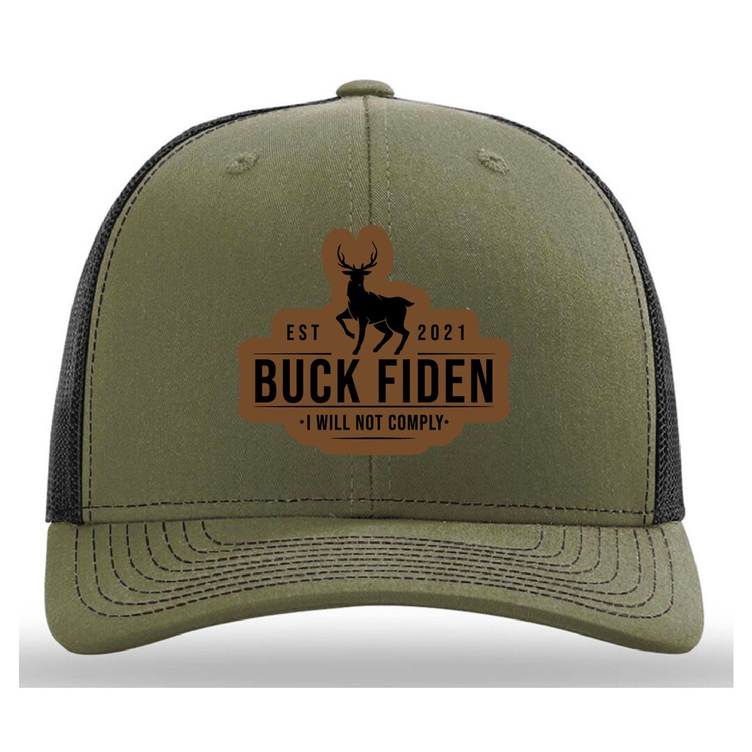 Buck Fiden Hat, Biden Cap, Richardson Patch Cap, Leather Richardson Hat ...