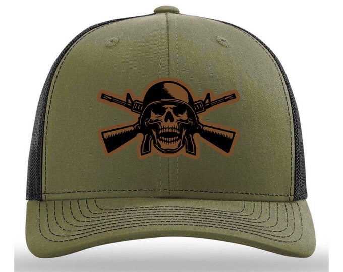 USMC HMLA 469 Leather Hat Patch Richardson Hat Mesh Back Snap Back ...