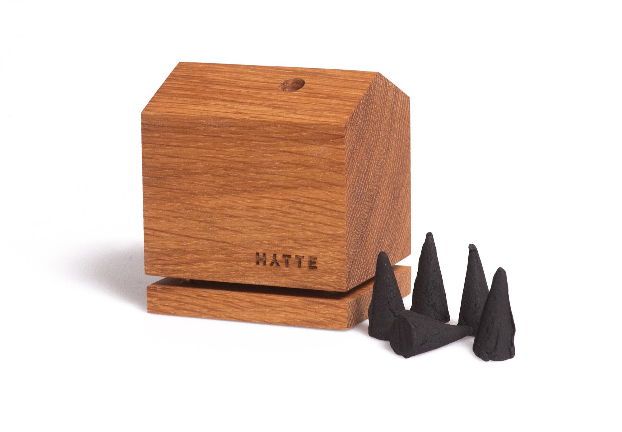 HYTTE / Räucherhaus aus Holz Eiche, Oberfläche Olivenöl, inkl. 5 ...