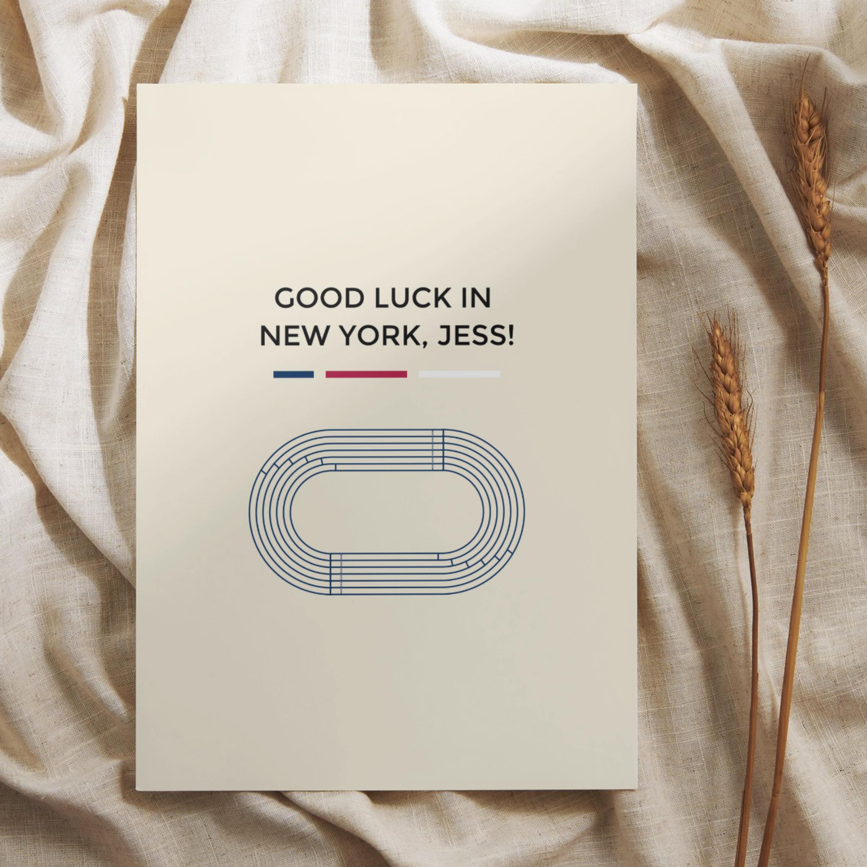 Personalized Marathon Runner Good Luck Card - Etsy