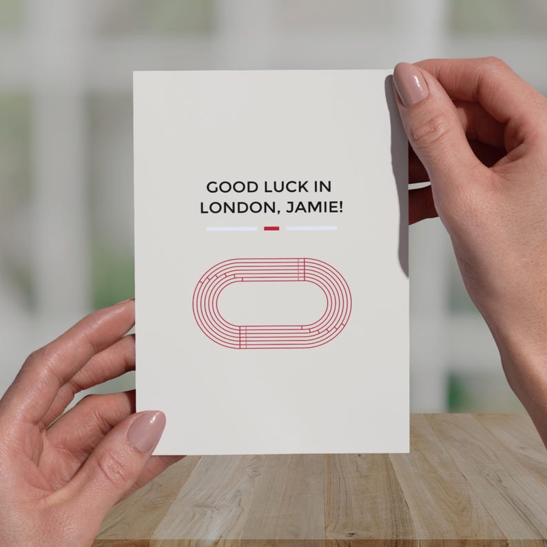 Personalized Marathon Runner Good Luck Card - Etsy